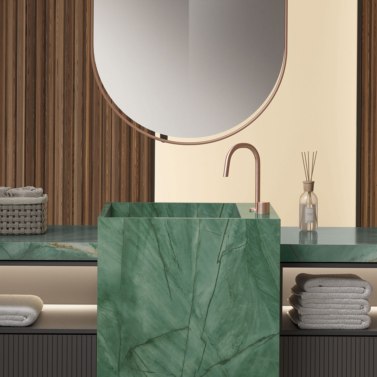 Exotic Green Porcelain – Bold Green Marble-Look Porcelain by Atlas Plan ...