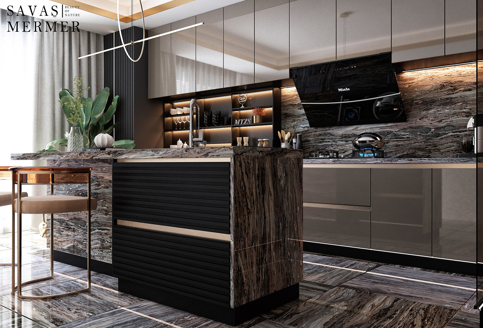 Palissandro Bronze Marble | Elegant and Warm Natural Stone